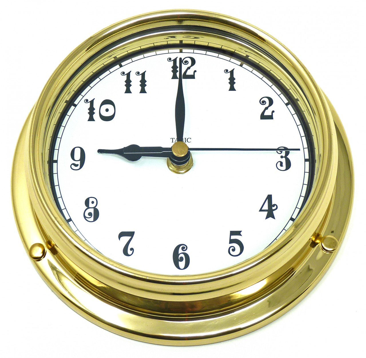 Tabic Clocks Handmade Solid Brass Arabic Clock B-ARB-WHT — Weather ...