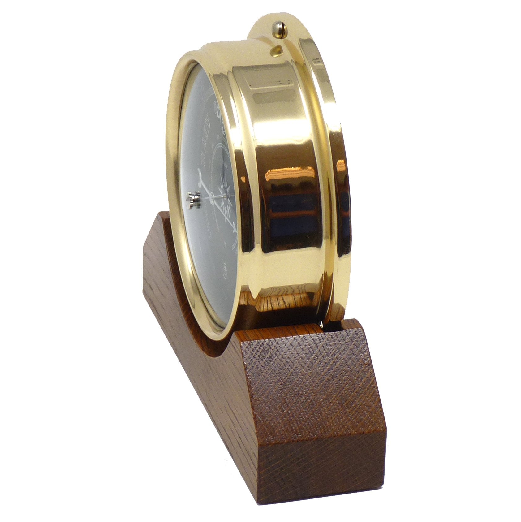 Tabic Clocks Handmade Prestige Barometer With Jet Black Dial Mounted o ...